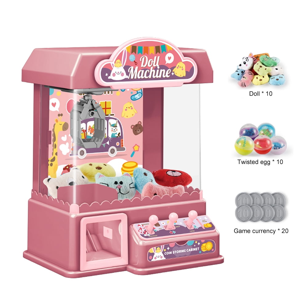 Mini Claw Machine: Arcade Claw Game Machine Toy with 10 Dolls for ...