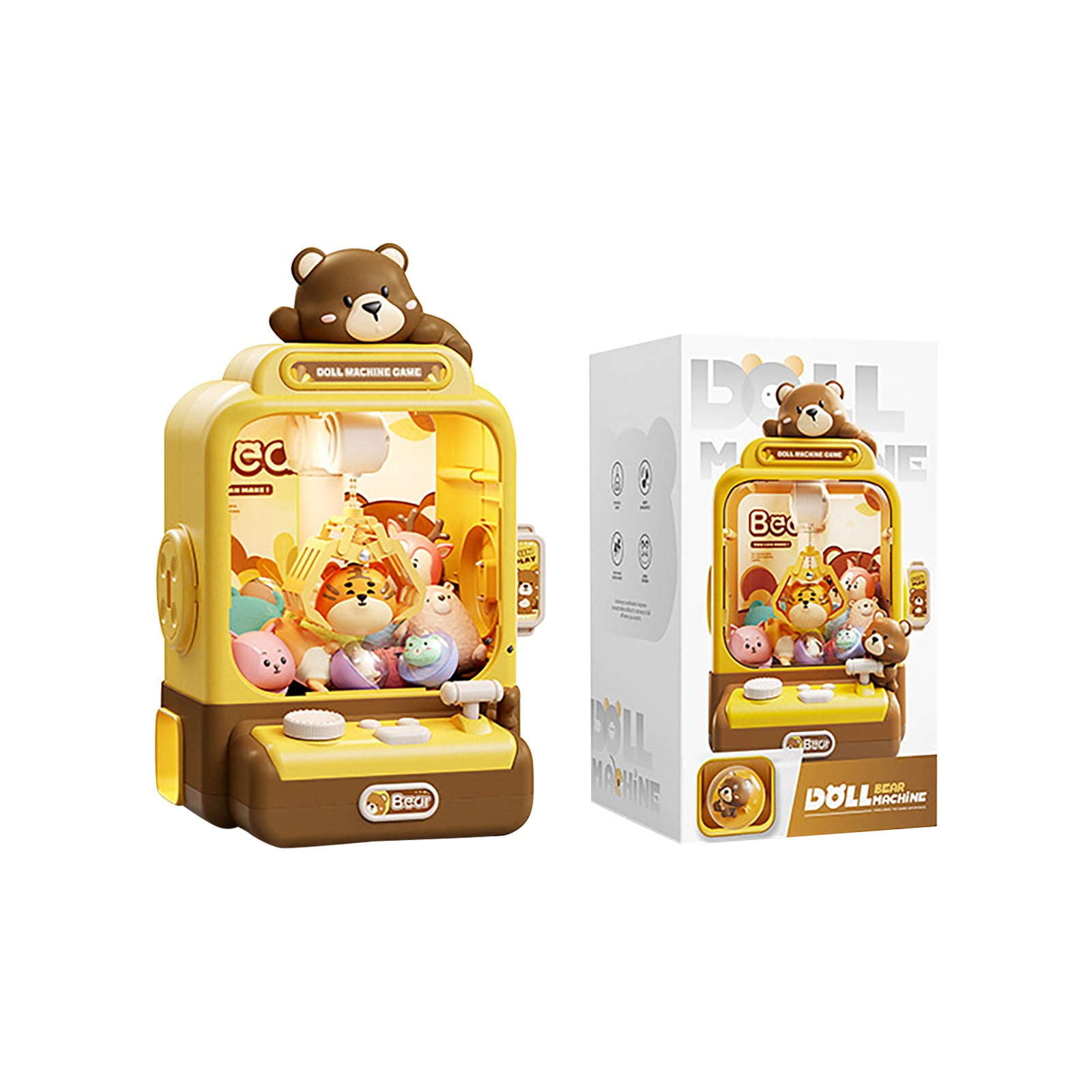 Mini Claw Machine Toy for Boys Girls Interactive Arcade Game with Plush ...