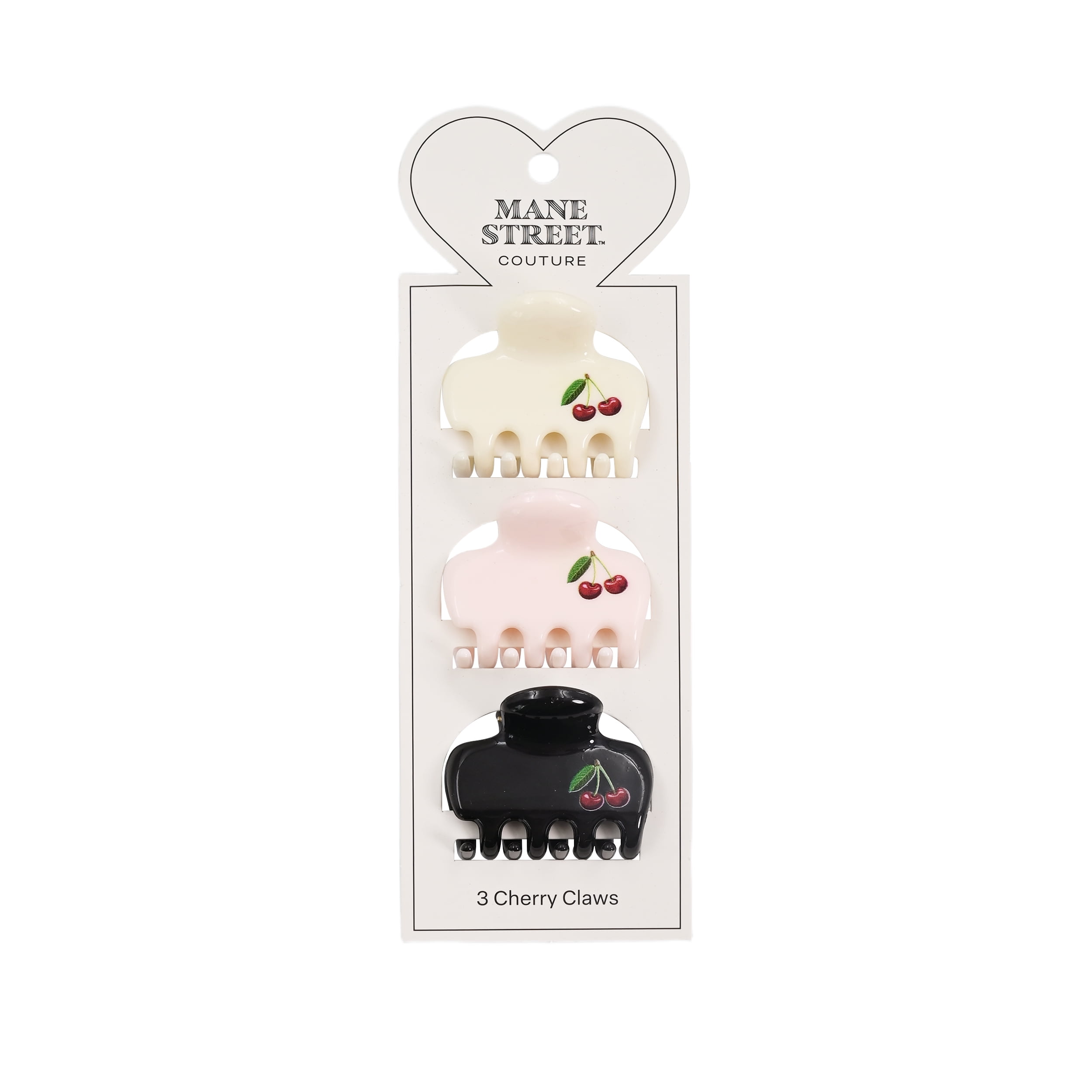 Mane Street Couture Cherry Mini Hair Claw Clips 3 Count - Walmart.com