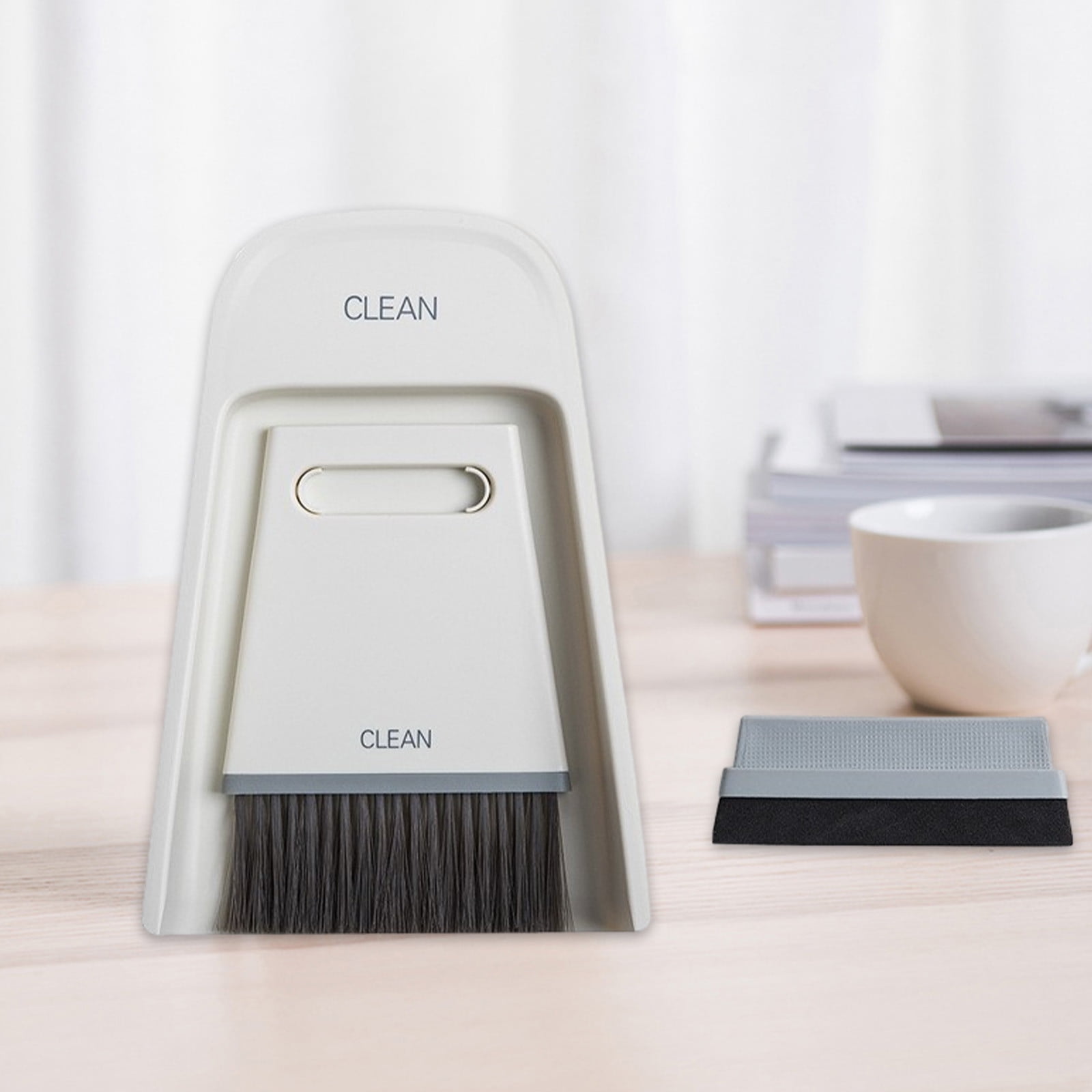 Mini Cleaning Brush and Dustpan Set with Wet and Dry Brush Heads ...