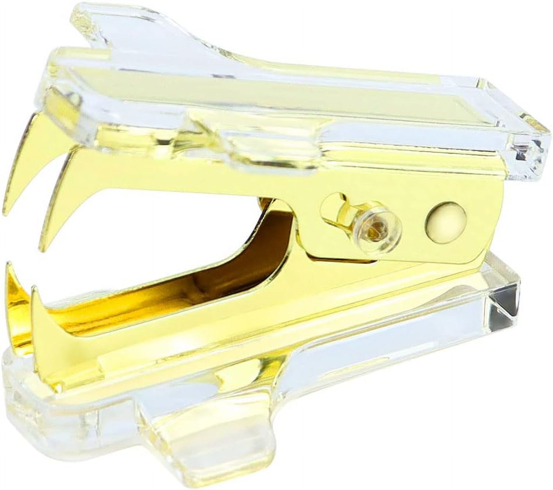 Mini Clear Gold Stapler with Staple Remover Set Cute Acrylic Desk ...