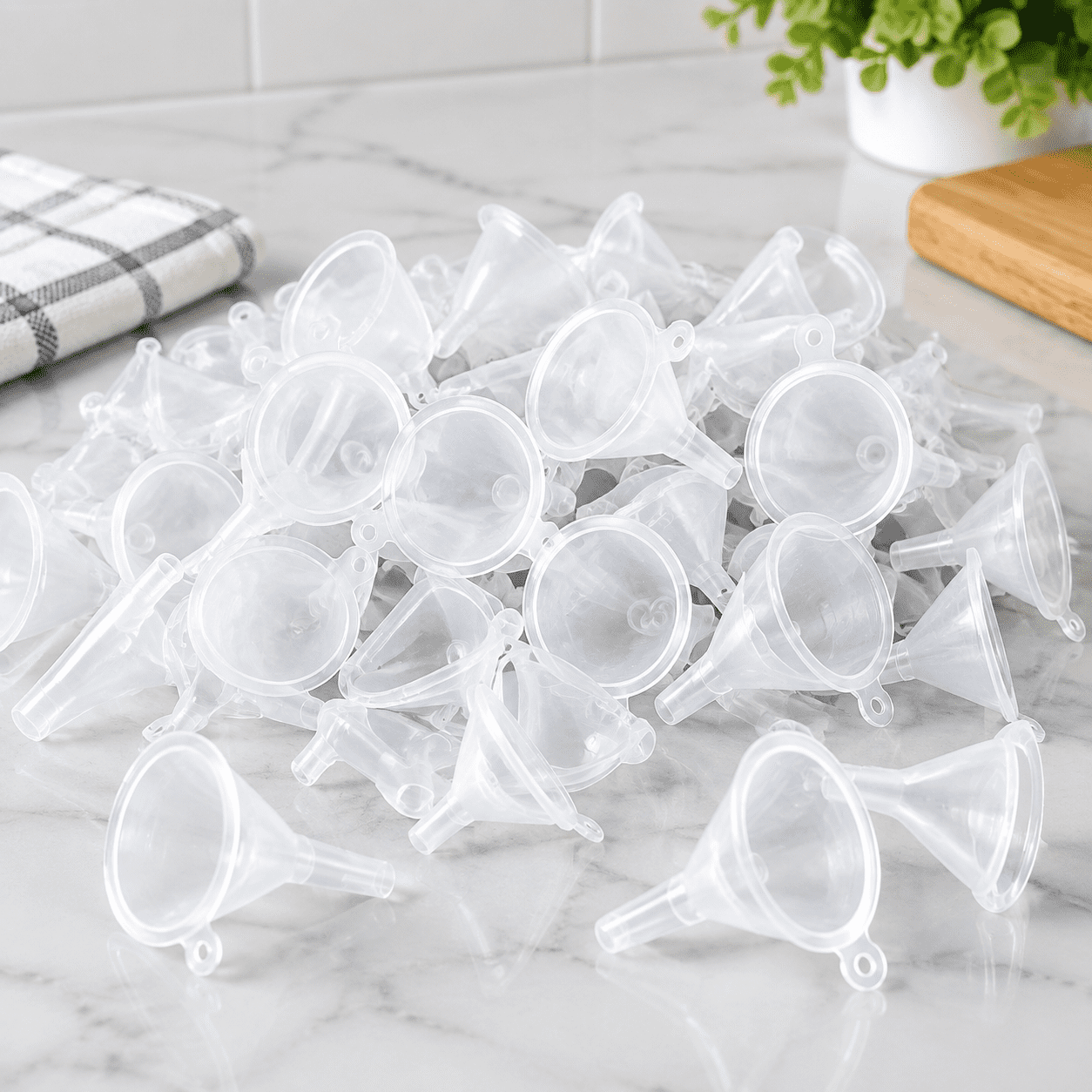 Mini Clear Plastic Funnel Little Small Funnel Set for Lab Bottles ...