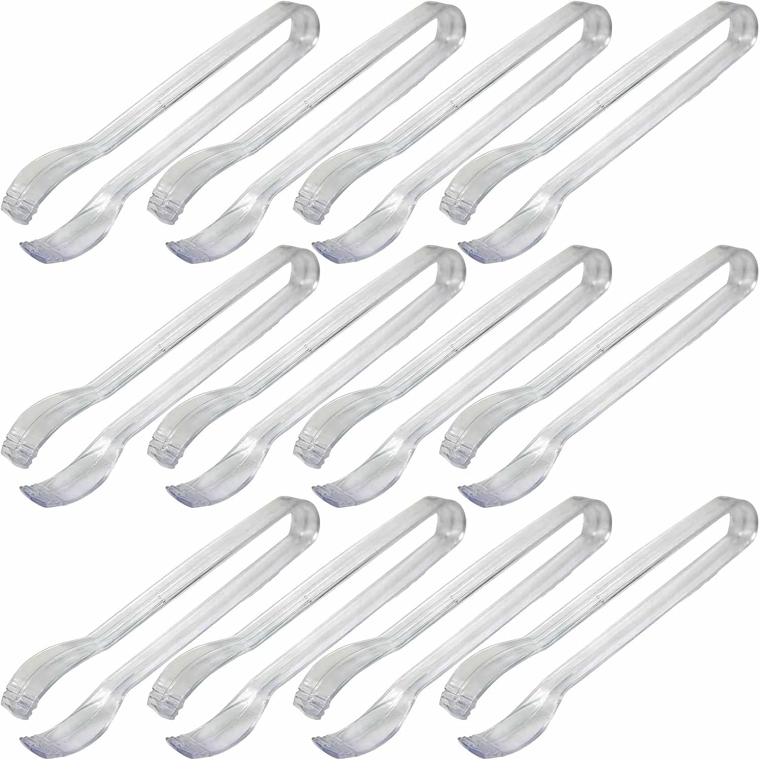 Unique Industries, Mini Clear Plastic Tongs, 12ct, 4.5" Long - Walmart.com