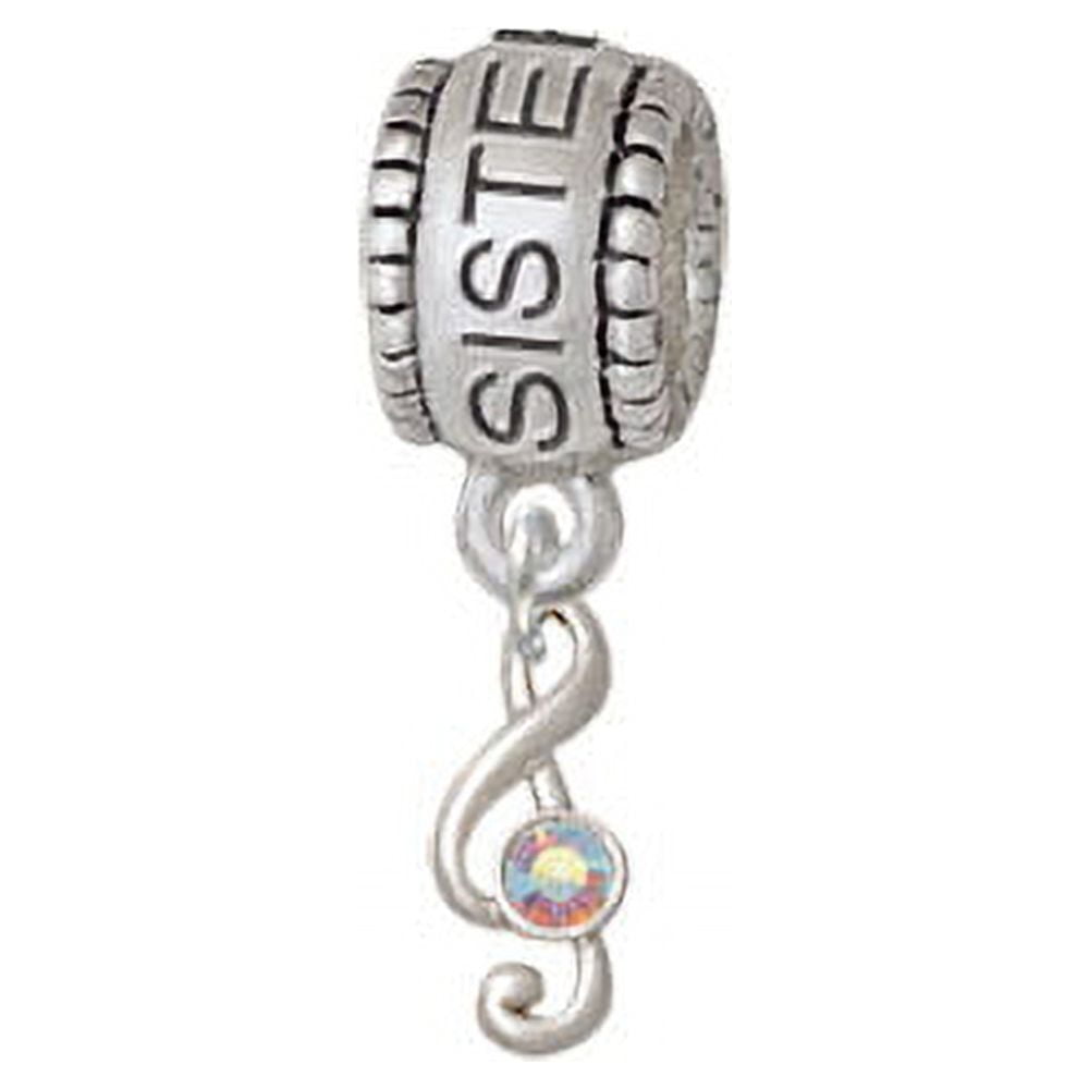 Mini Clef with AB Crystal - Sister Charm Bead - Walmart.com