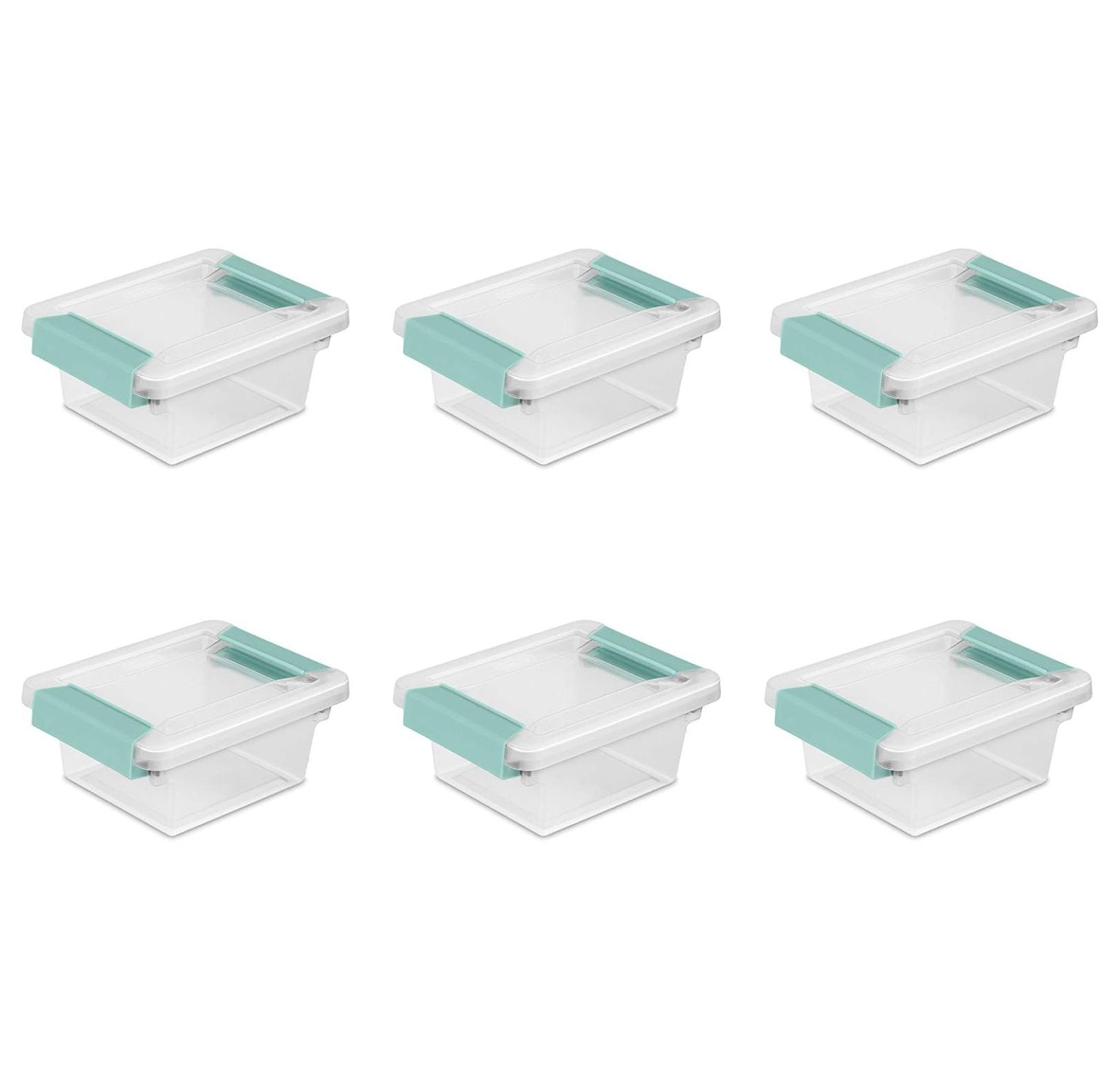 Mini Clip Box, Stackable Small Storage Bin with Latching Lid, Plastic ...