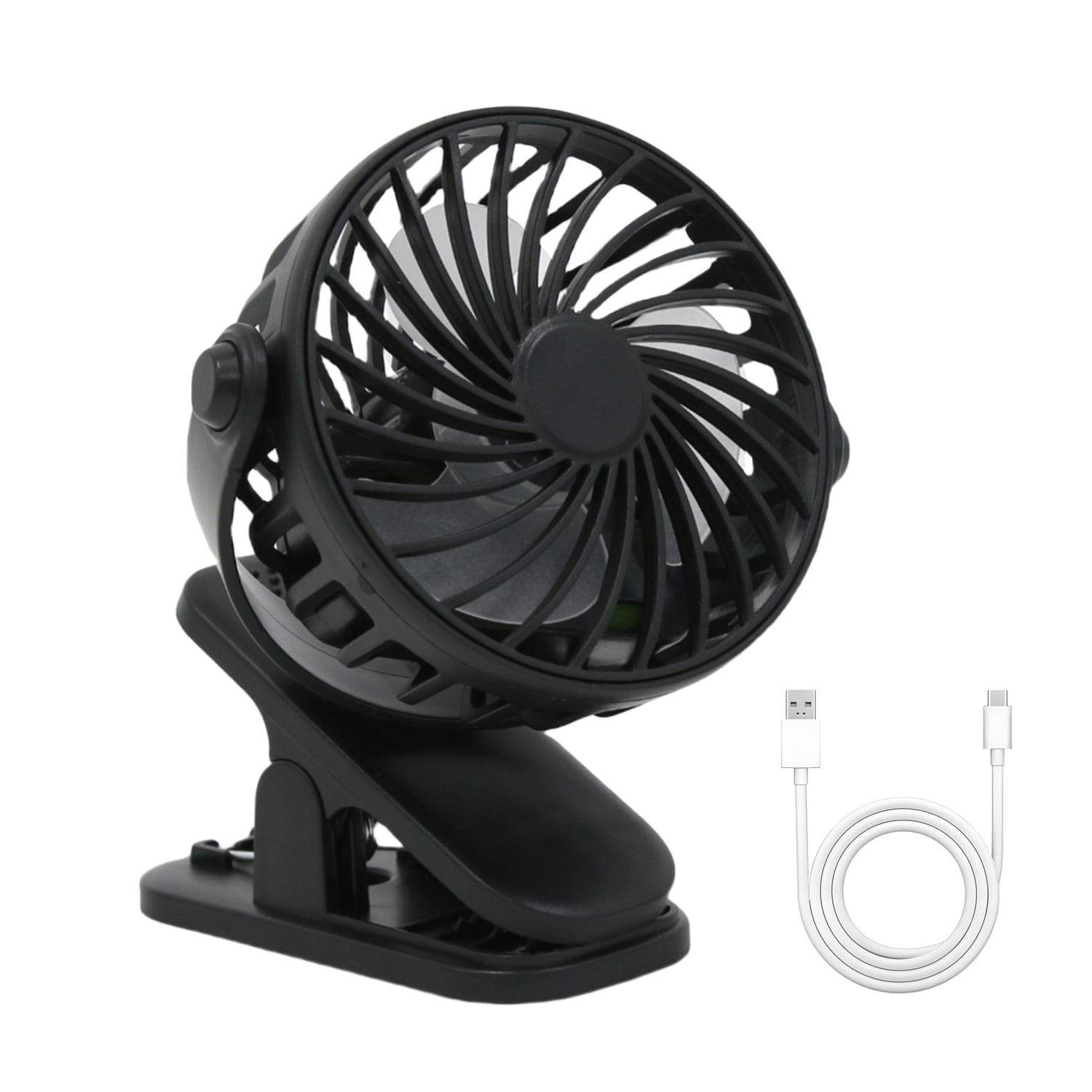 Mini Clip Fan Rechargeable USB Desktop Fan 500mAh Portable Clip On Fan ...