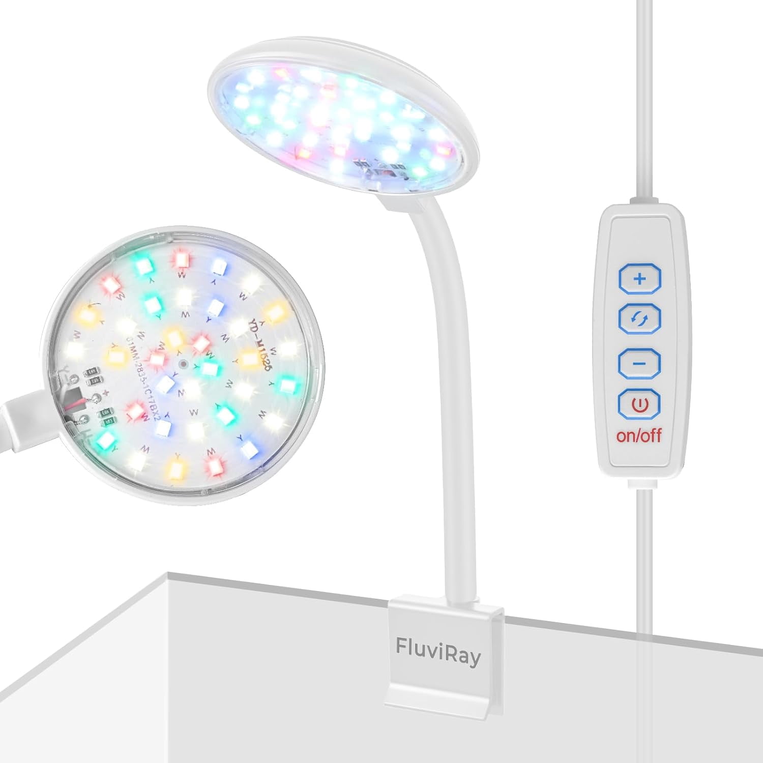 Mini Clip-On Aquarium Light 7W USB Dimmable Fish Tank Lamp with 3 Light ...