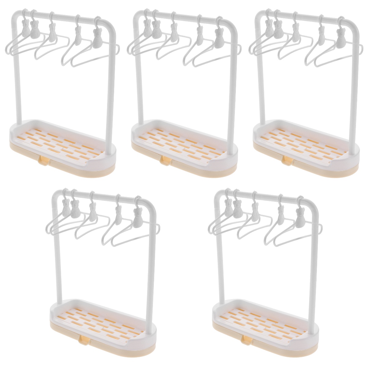 Mini Clothes Hangers Rack Doll Metal for Garment Miniature Accessories ...