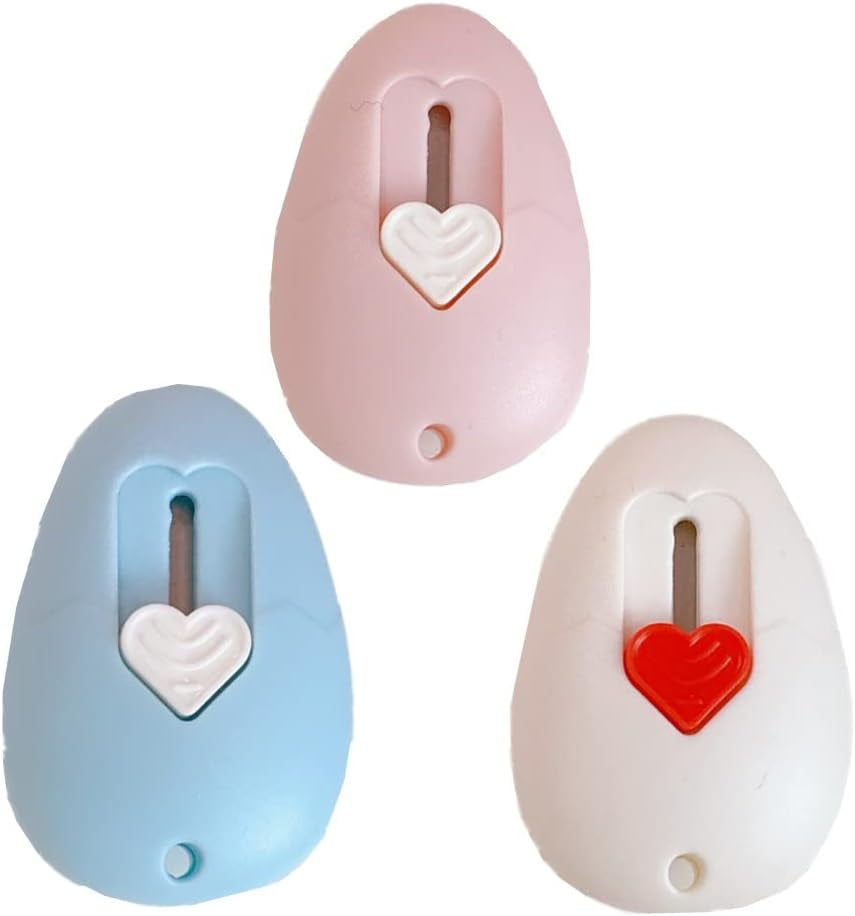 Mini Cloud Box Cutter,3PCS Cute Retractable Box Cutter, Portable ...