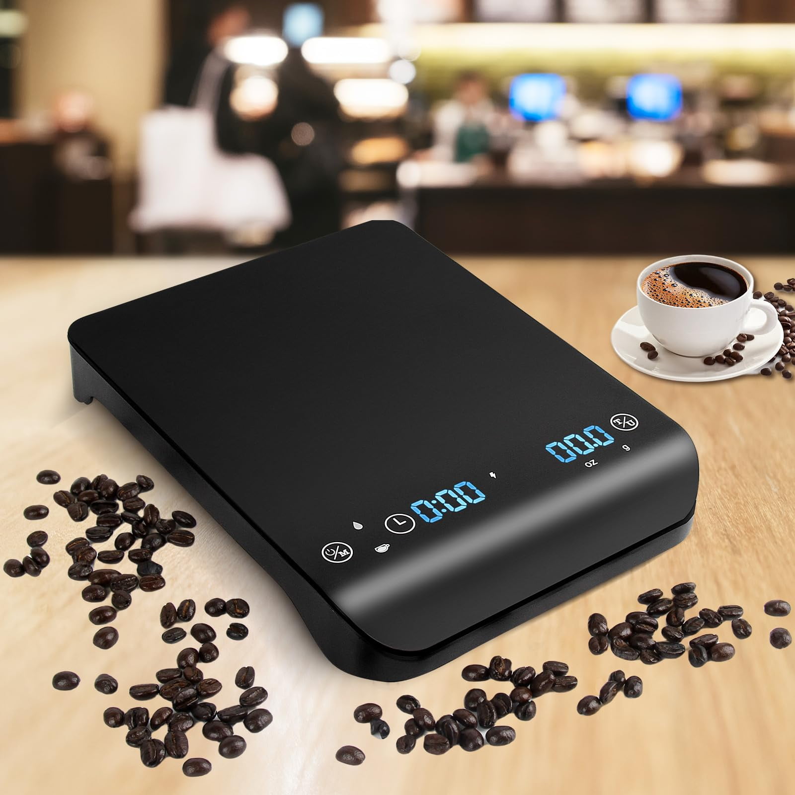 Mini Coffee Scale with Timer 3kg/0.1g, High Accurate Rechargeable ...
