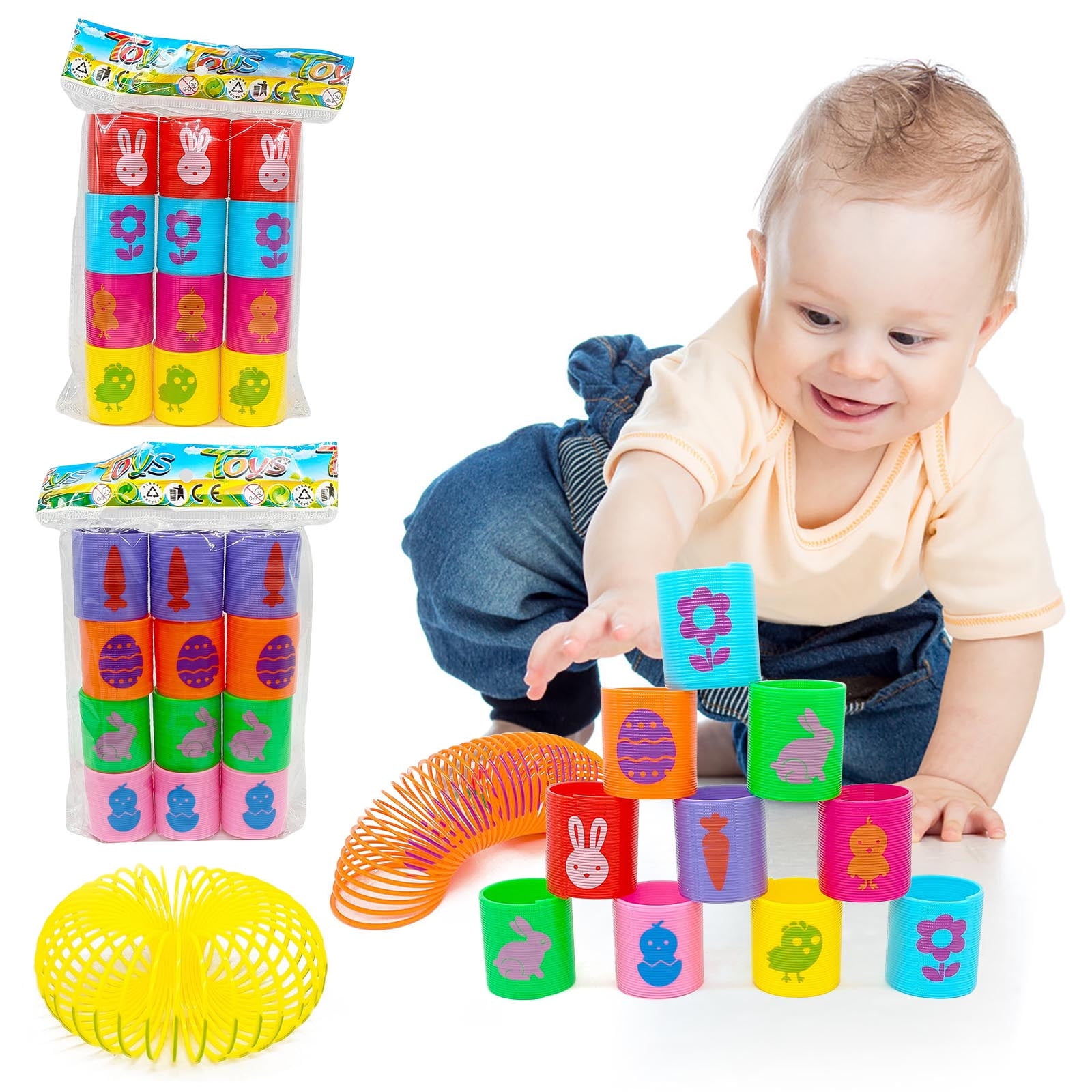 Mini Coil Springs Toys Magic Spring Toys Easter Bunny Spring Coil Toy ...