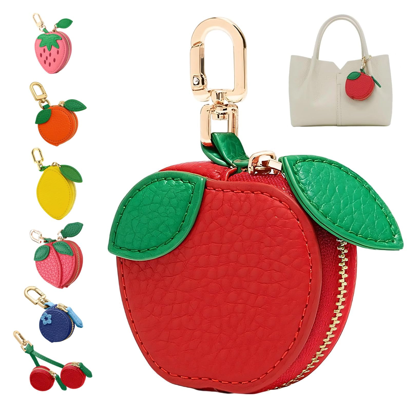 Mini Coin Keybag, Fruit Coin Purse Keychain, Purse Charms for handbags ...