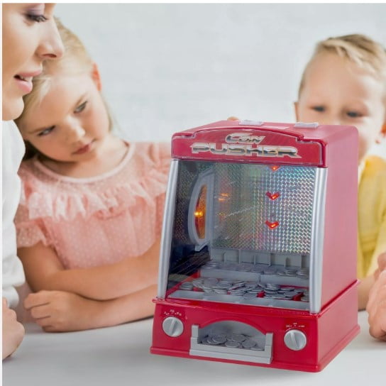 Mini Coin Pusher Arcade Game Replica with 150 Play Tokens - Walmart.com
