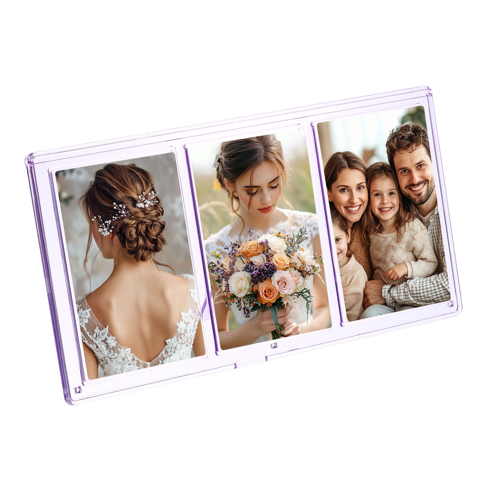 Mini Collage Picture Frame, 3 in 1 Mini Photo Frame 2.1 x 3.4 Inch 3 ...