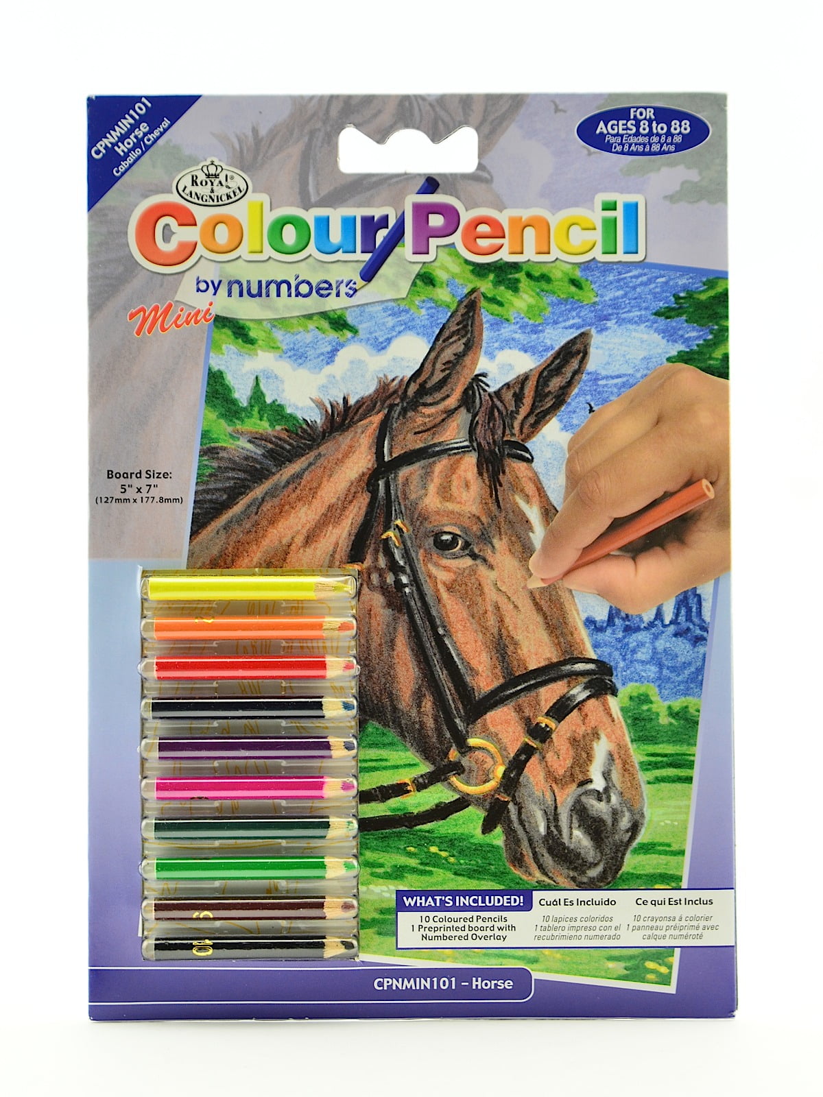 Mini Color Pencil By Number Kits Horse (pack of 8) - Walmart.com