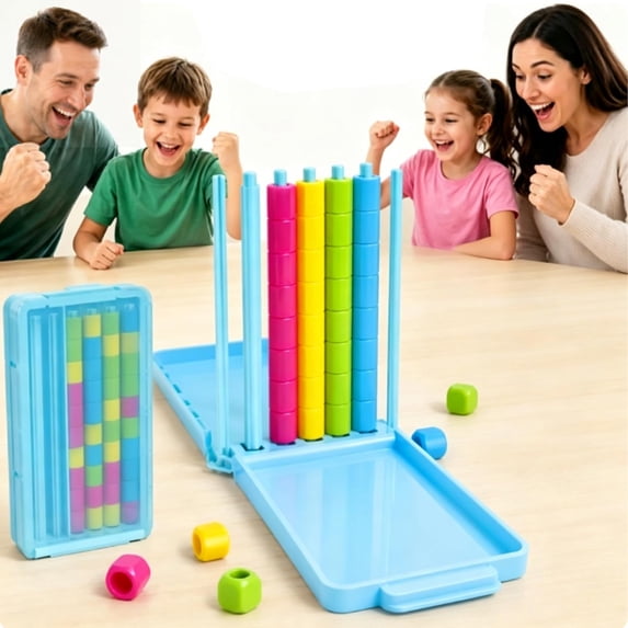 Mini Color Stack Challenge - Portable Brain Teaser Travel Game with 40 ...