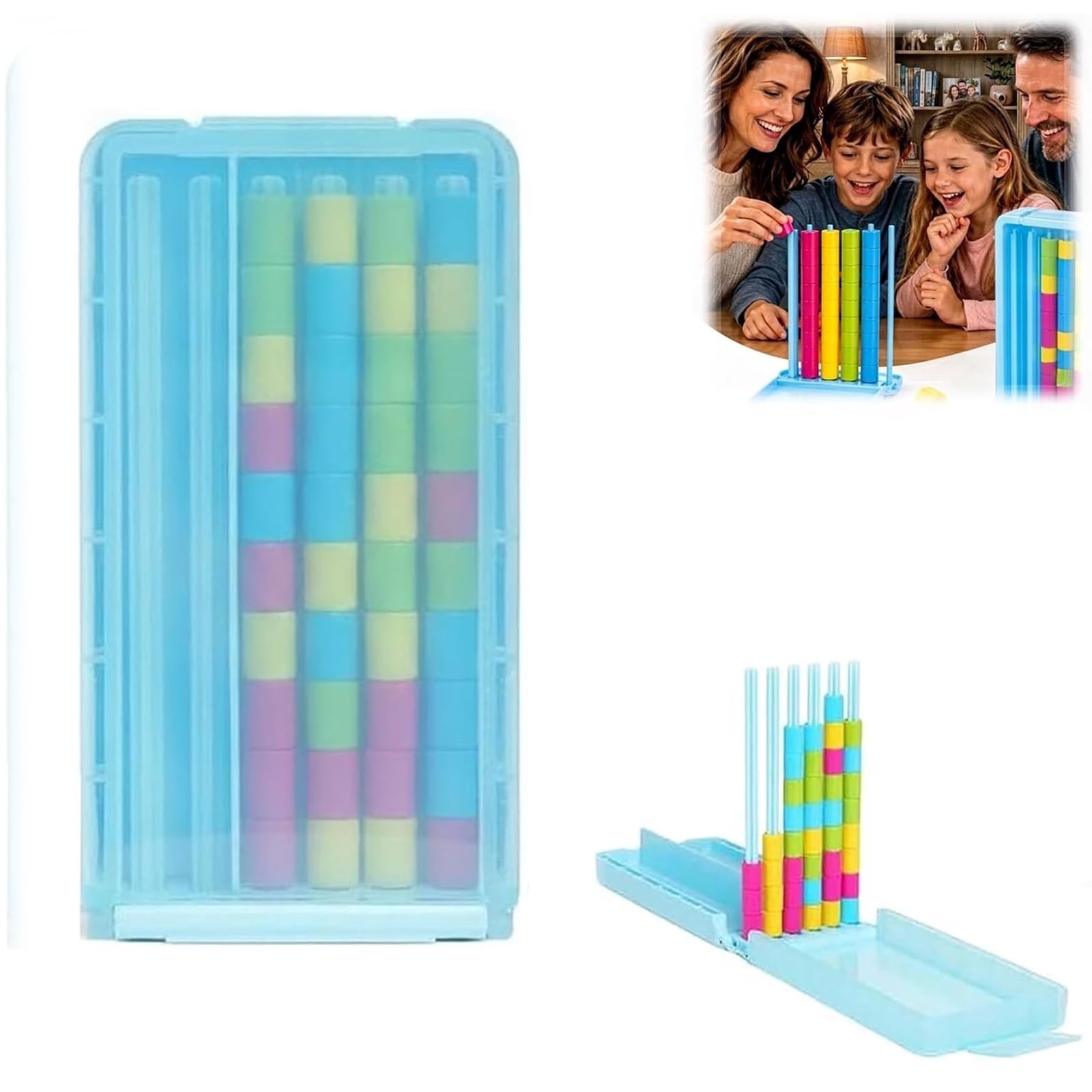 Mini Color Stack Challenge,Portable Brain Teaser TravelGame with 40 ...
