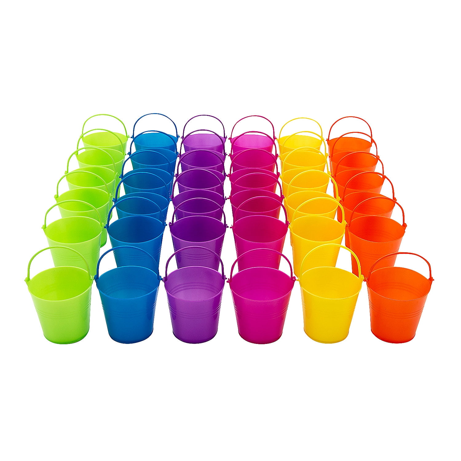 Mini Colored Favor Pails Bulk 48 Pc - Walmart.com