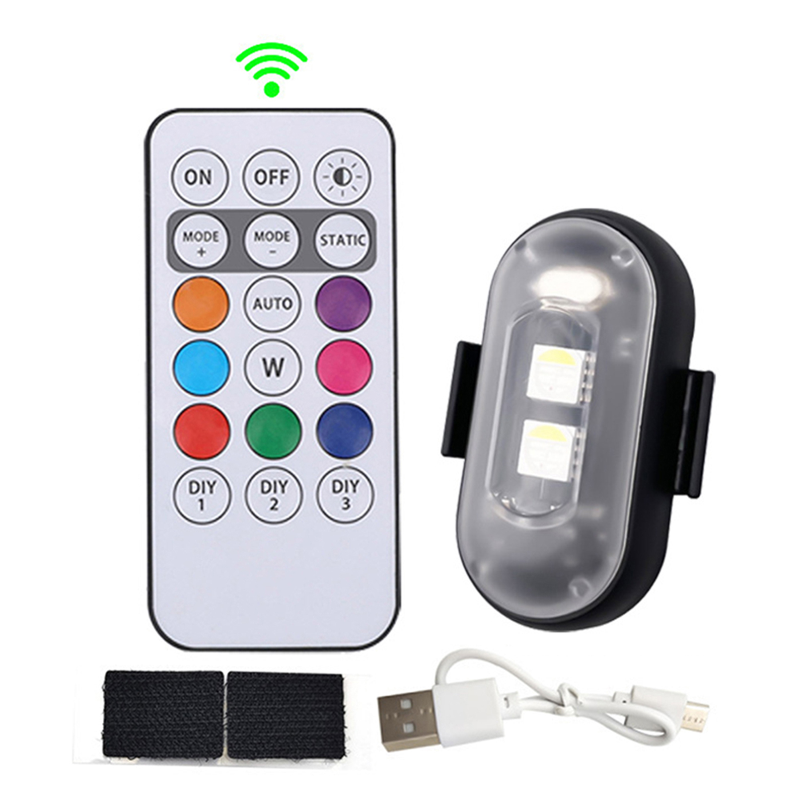 Mini Colorful Flashing Warning Light Wireless Remote Control Aircraft ...
