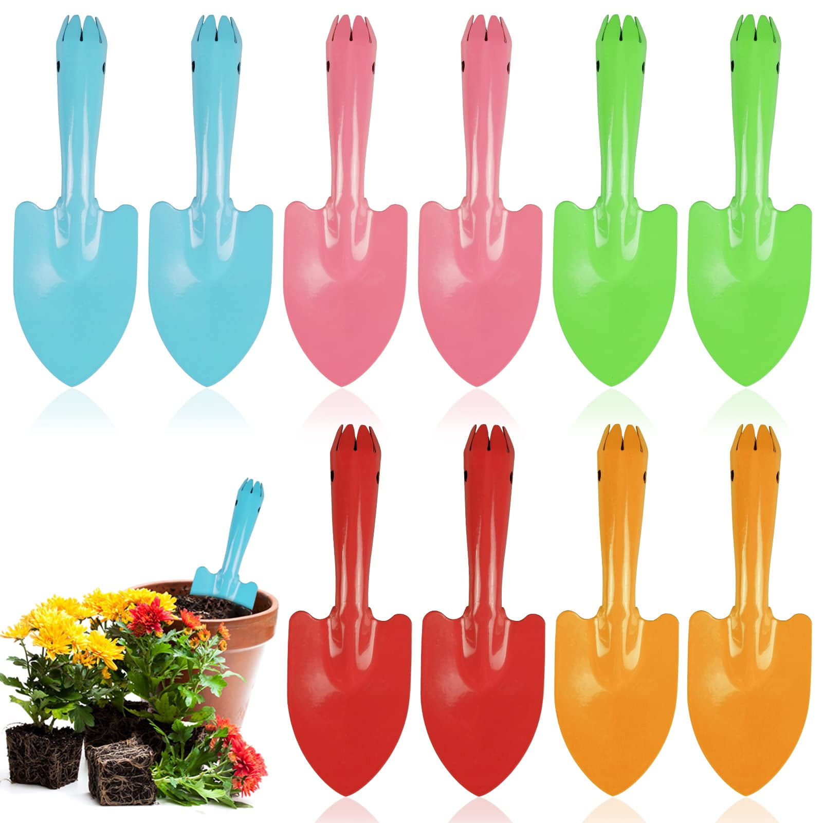Mini Colorful Trowel Metal Garden Hand Shovels, 10 pcs Garden Tools for ...