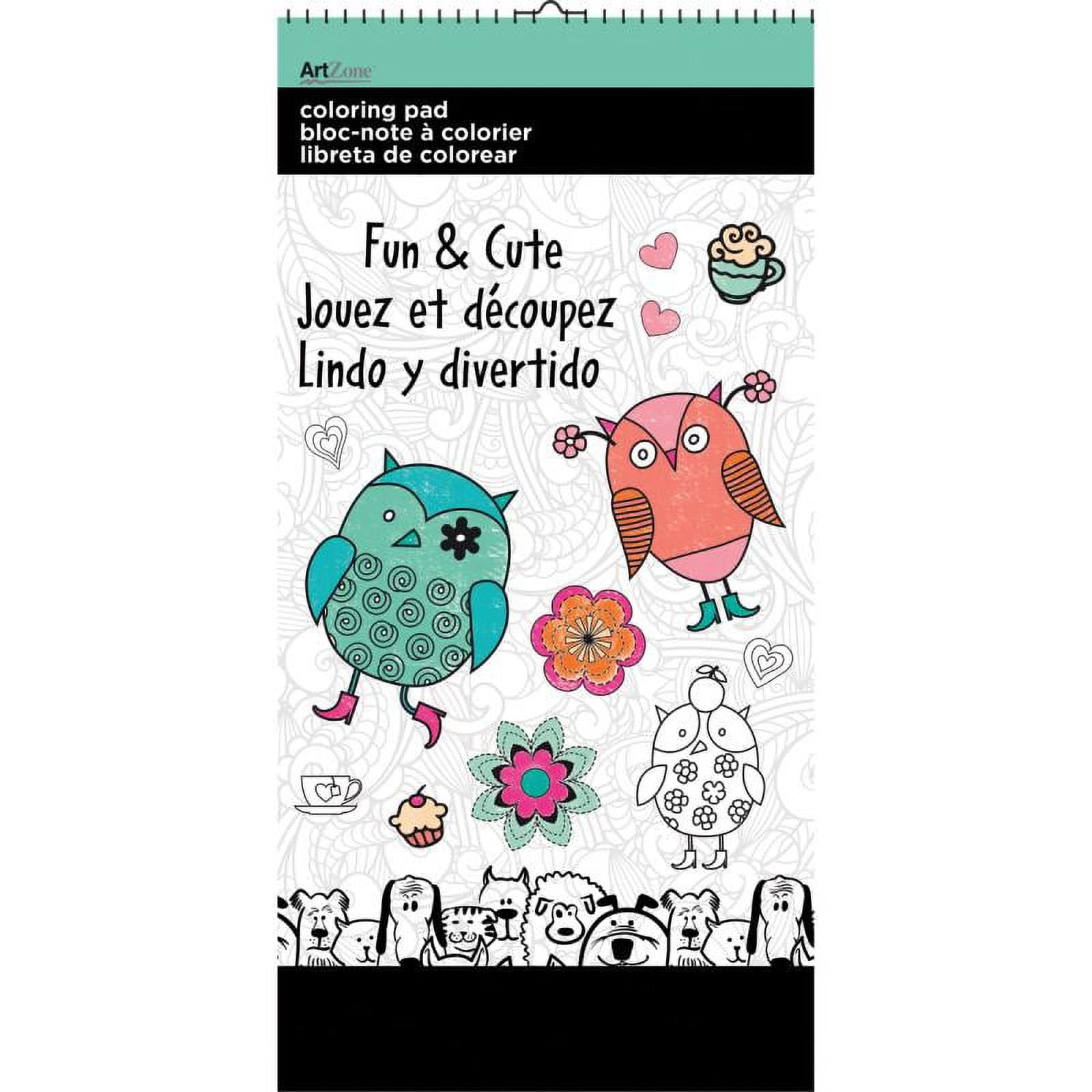 Mini Coloring Pad 6" x 12" Fun & Cute - Walmart.com