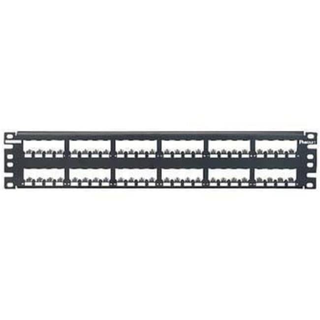 Mini Com 48-Port 2 RU All Metal Modular Patch Panel, Black - Walmart.com