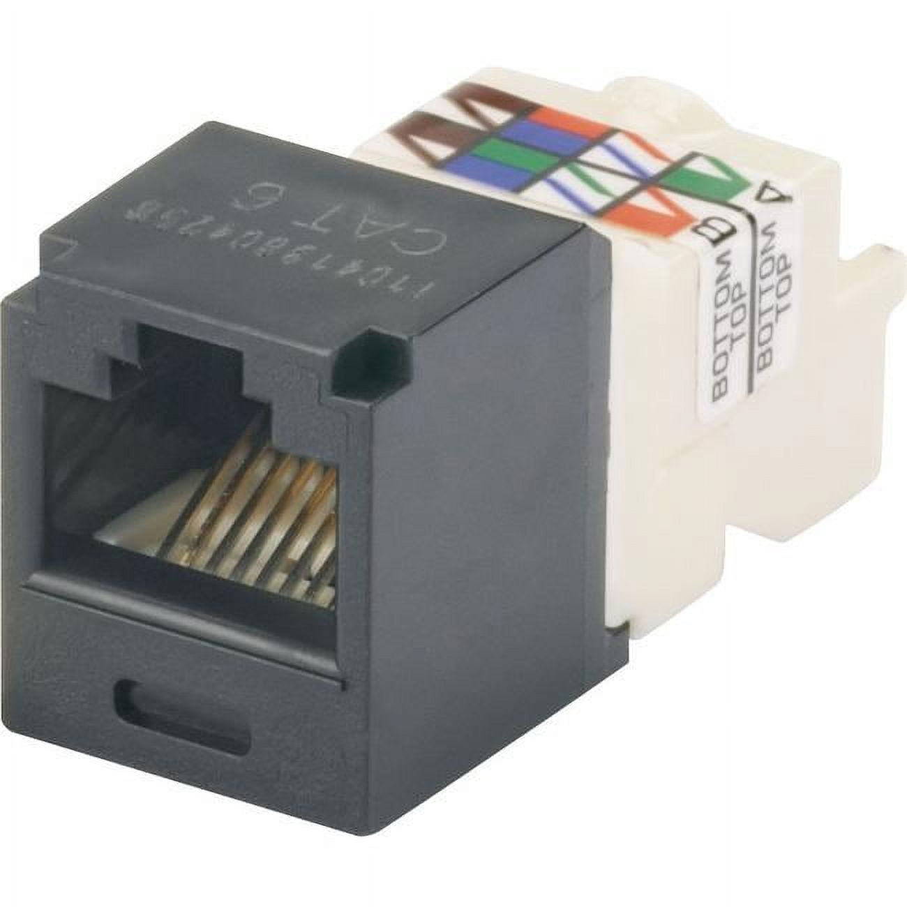 Mini-Com TX6 Plus Cat6 UTP 8-Position 8-Wire Modular Insert, Black ...