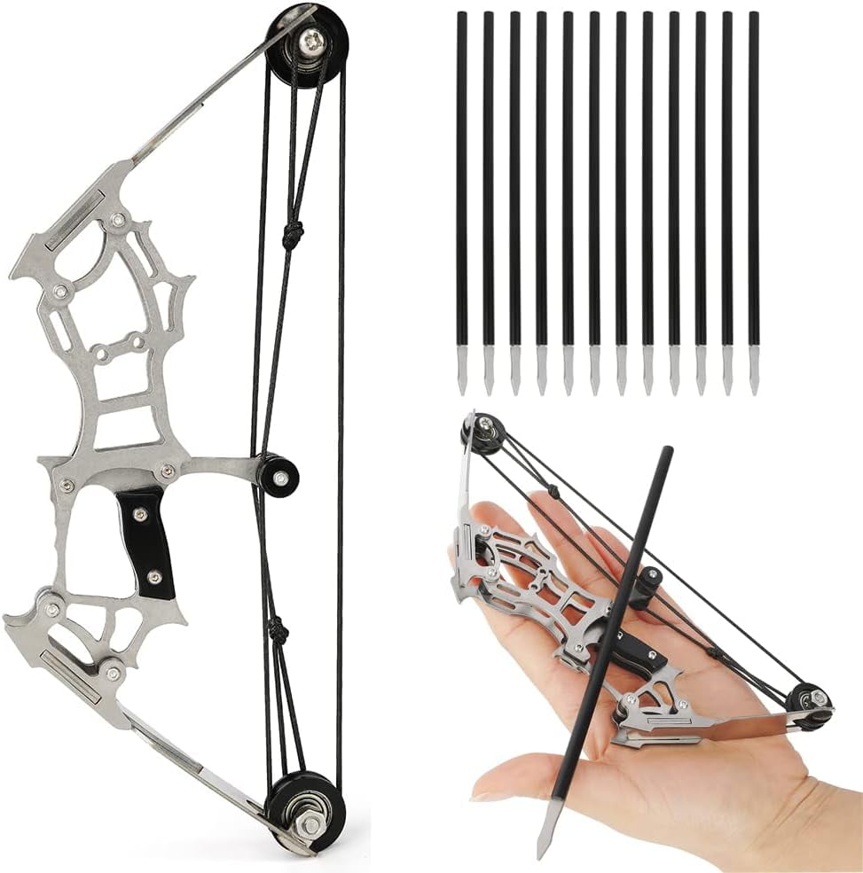 Mini Compound Bow Set Mini Hunting Metal Material Bow for Right Hand ...