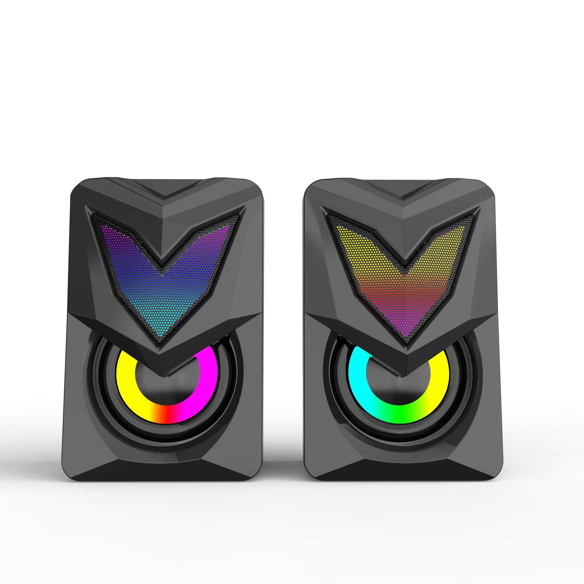 Mini Computer Speaker USB Wired Speakers With LED Light Loudspeakers ...