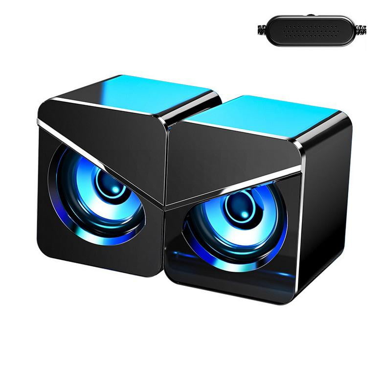 Mini Computer speakers USB Wired Speakers 4D Stereo Sound Surround ...