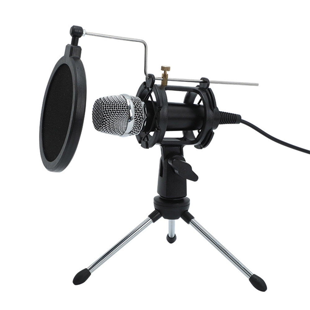 Mini Condenser Microphone PC Microphone 3.5mm Plug and Play Home Studio ...