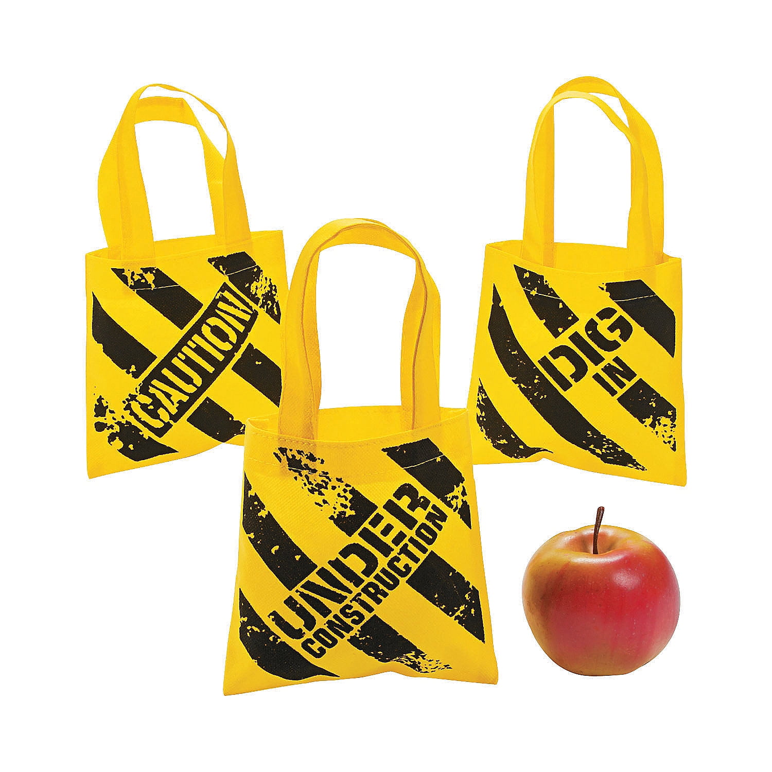 Mini Construction Zone Tote Bags - Favor Bagss - 12 Pieces - Walmart.com
