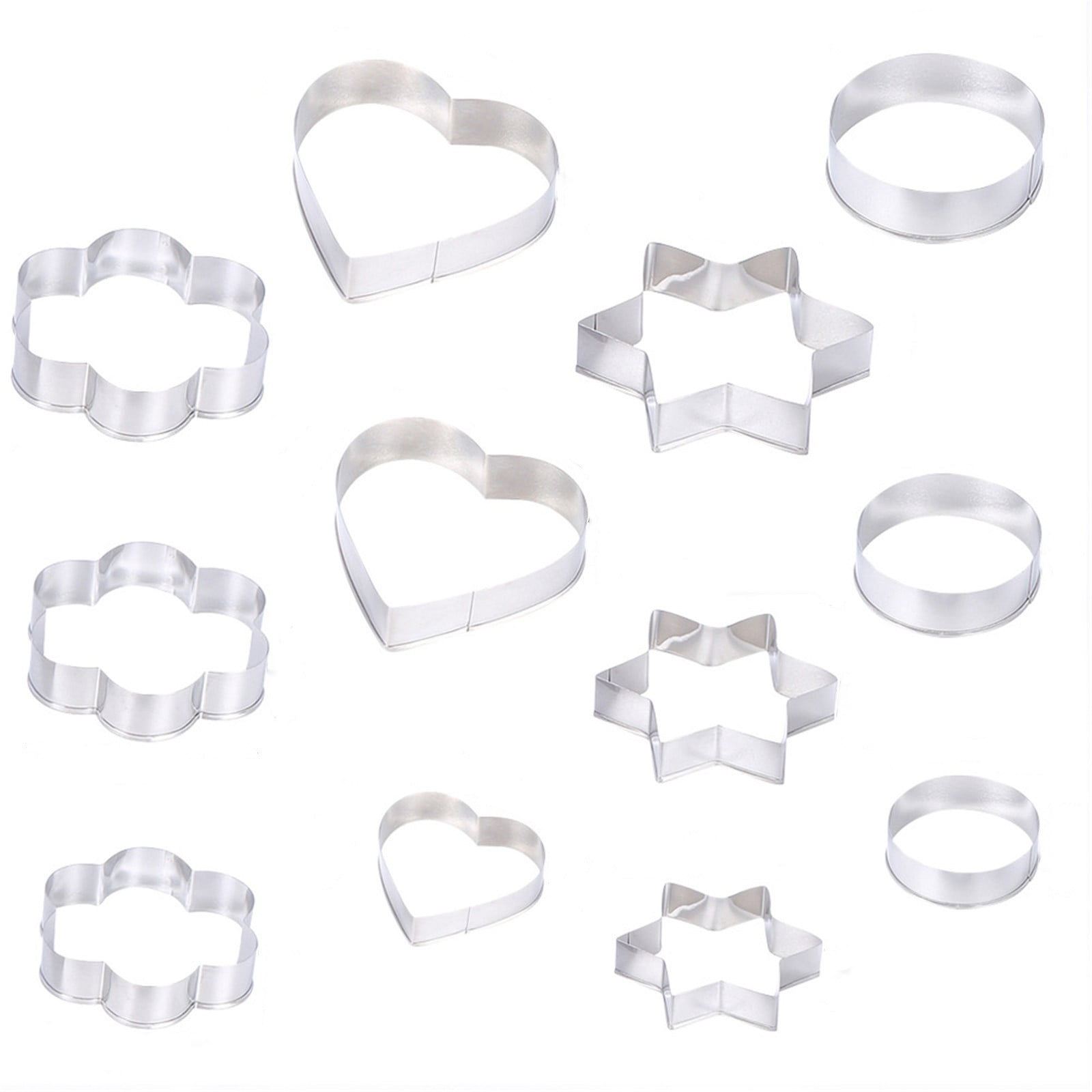 Mini Cookie Cutters Set Heart Shaped Round Hexagonal Star Shaped Flower ...