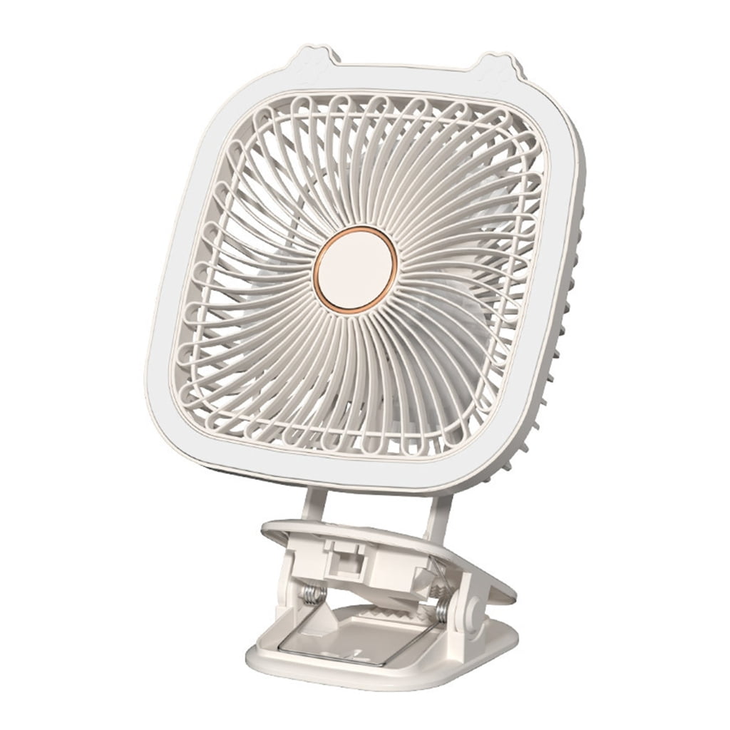Mini Cooling Fan Light Portable Desktop Clip USB Charging Fans 180° 3 ...