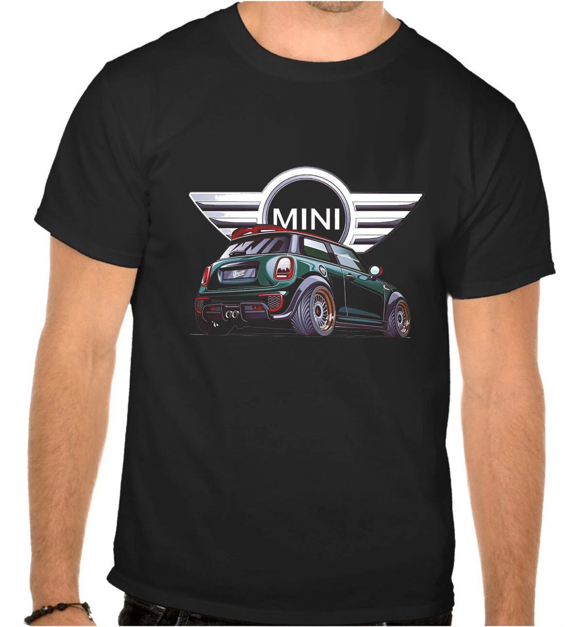 Mini Cooper Car Logo Black T-Shirt -1117 - Walmart.com