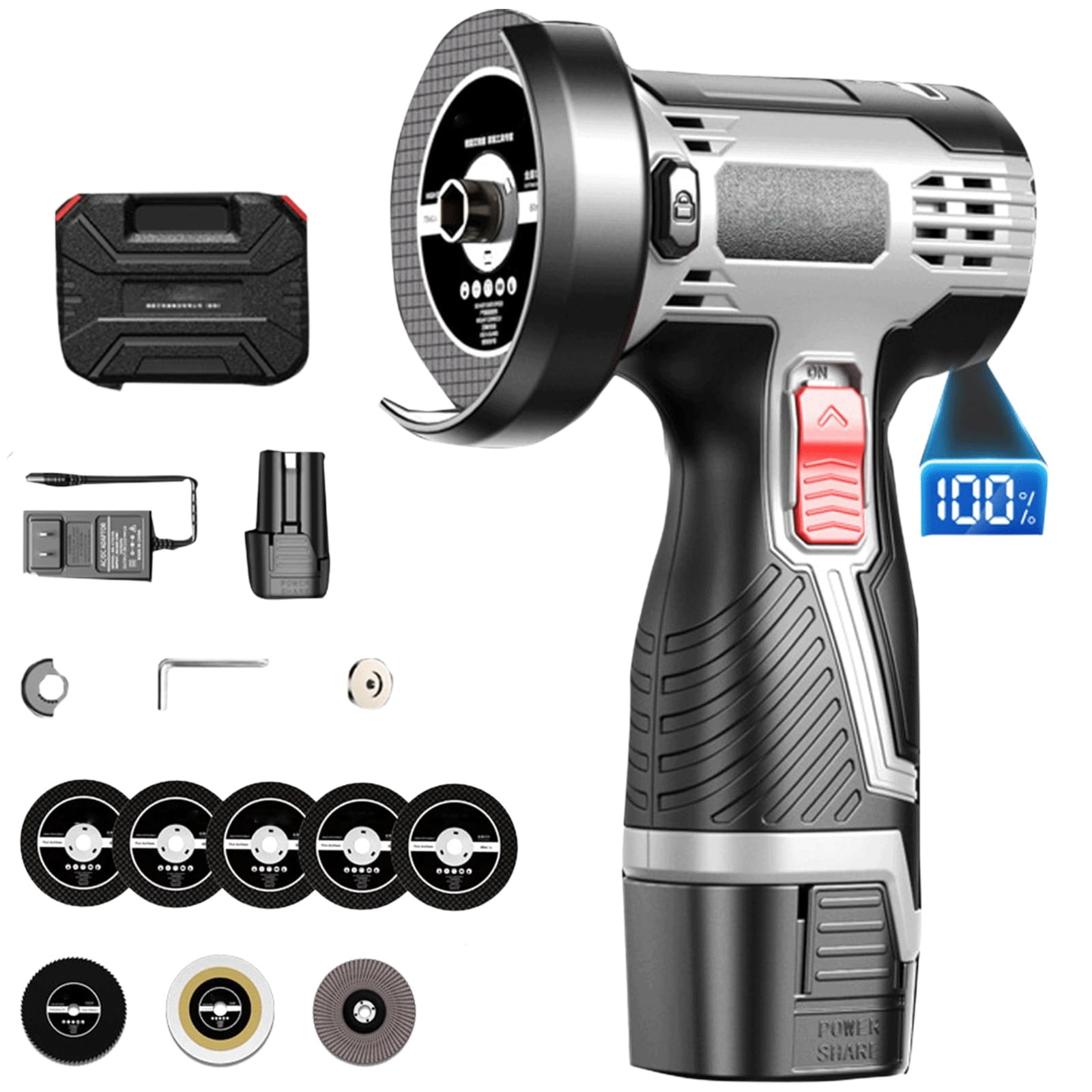 Mini Cordless Angle Grinder 12V Kit Handheld Multifunctional Grinder ...