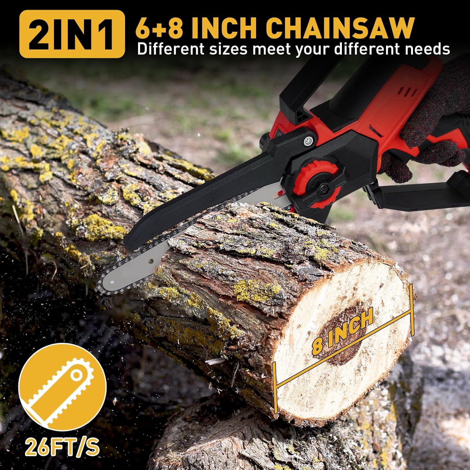 Mini Cordless Chainsaw for Milwaukee M18 Battery, 6 Inch & 8 Inch ...