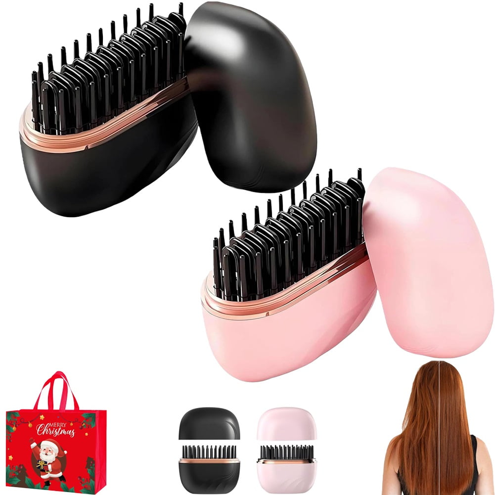 Mini Cordless Hair Straightener Comb, 2-in-1 Portable Flat Iron ...