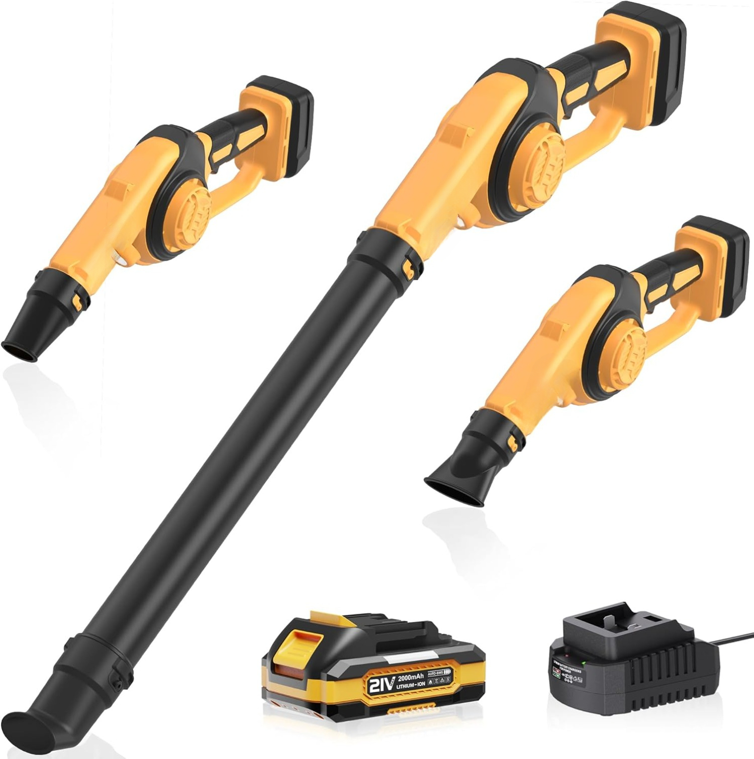 Mini Cordless Leaf Blower Up to 200 MPH 21V Small Electric Leaf Blower ...