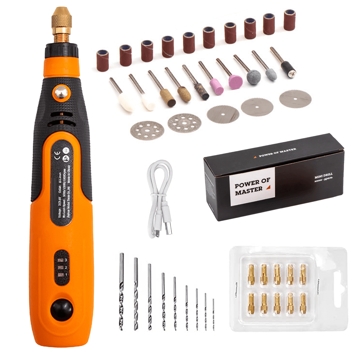 Mini Cordless Rotary Tool 3.6V, 3-Speed Rotary Tool Kit with ...