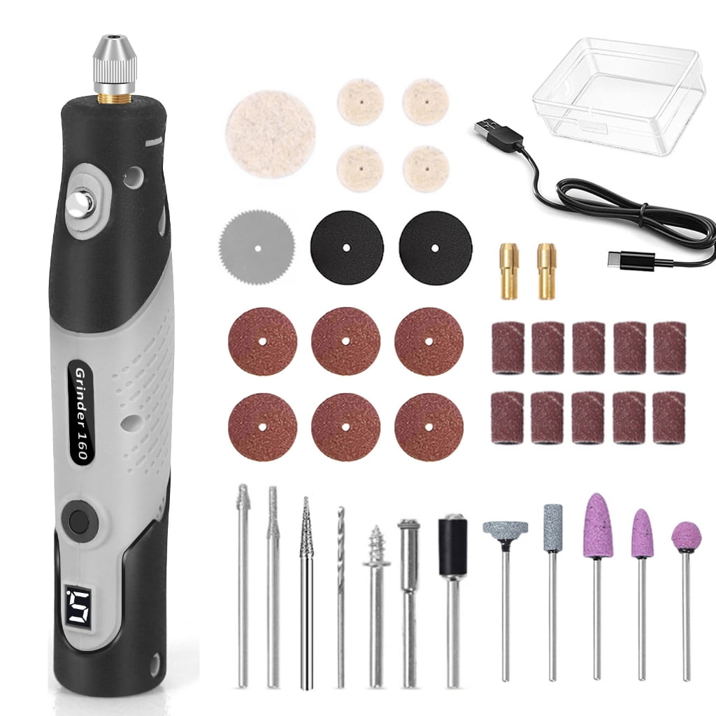 Mini Cordless Rotary Tool 5 Speed Grinder Accessories Craft Tool for ...