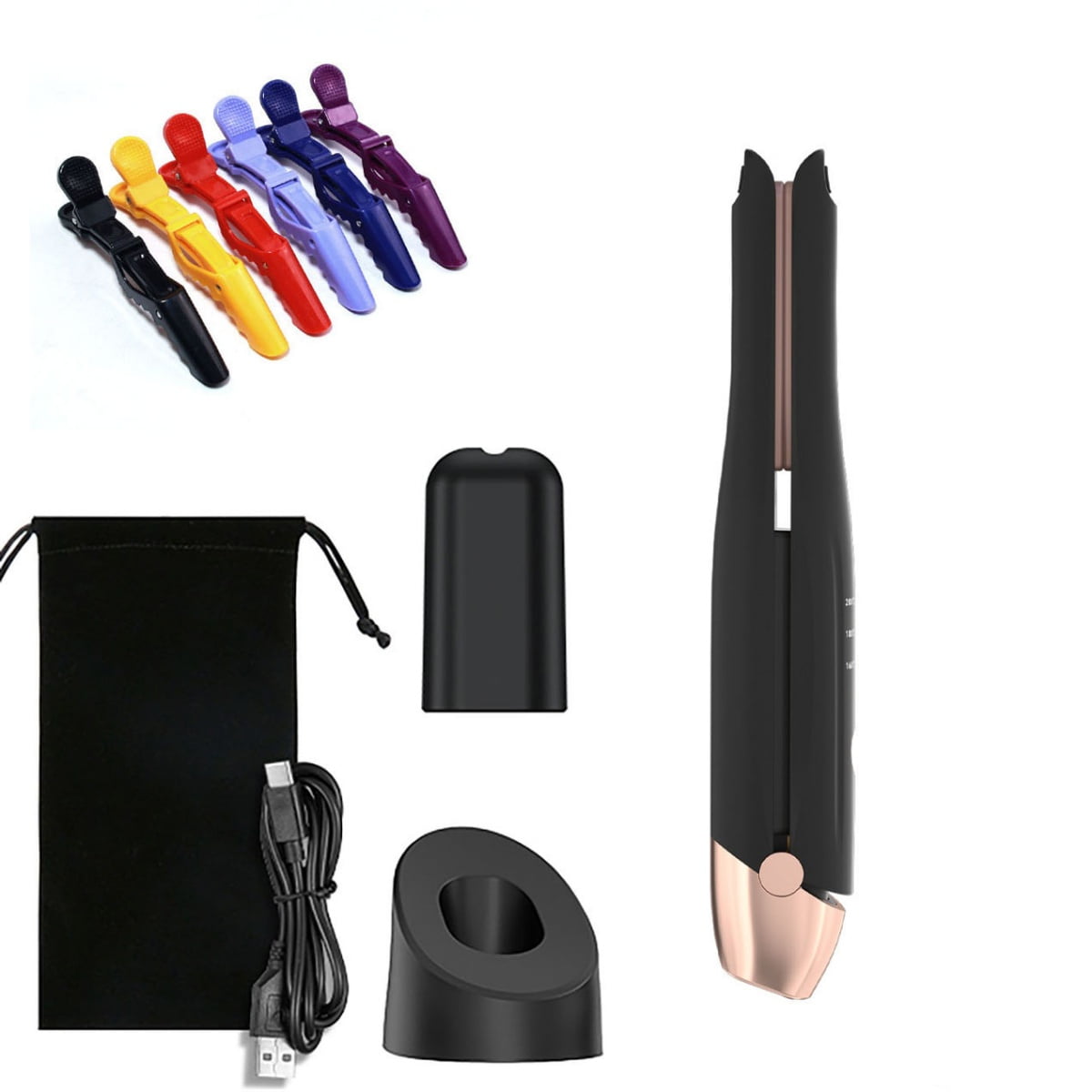 Mini Cordless Straightener, 3-Temperature Settings & Floating Plates ...