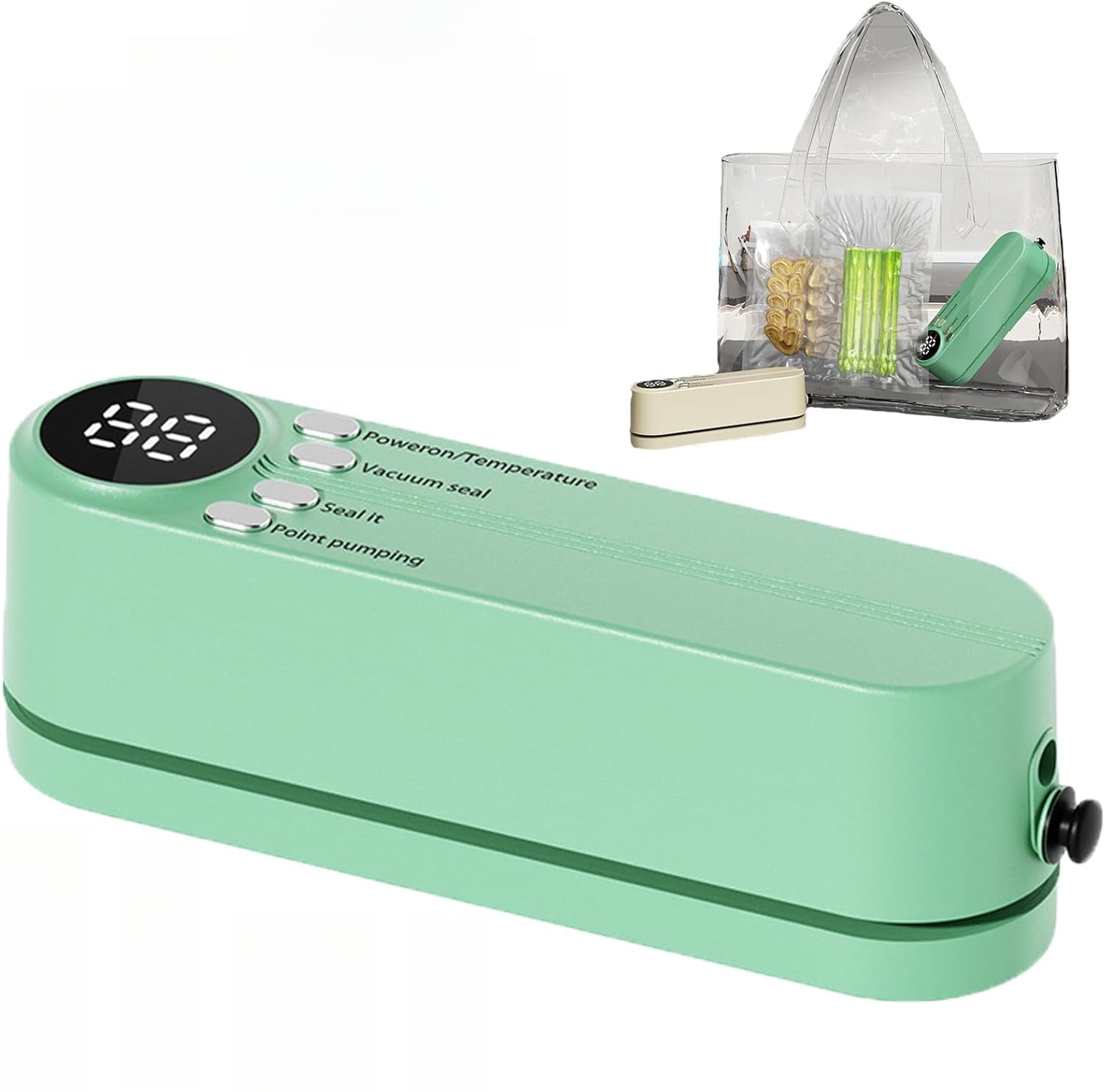 Mini Cordless Vacuum Sealer, 2025 New Mini Wireless Vacuum Sealer, 3 in 1 Cordless Handheld ...