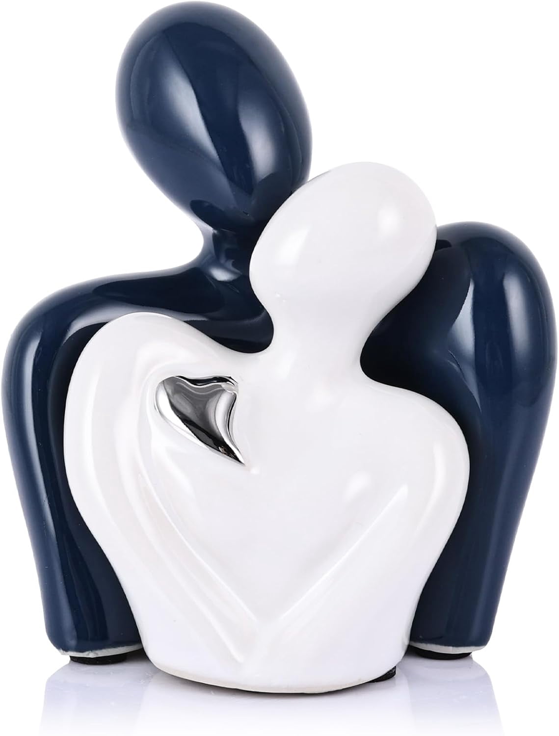 Mini Couple Ceramic Small Statue, Romantic Couple Figurine for Home ...