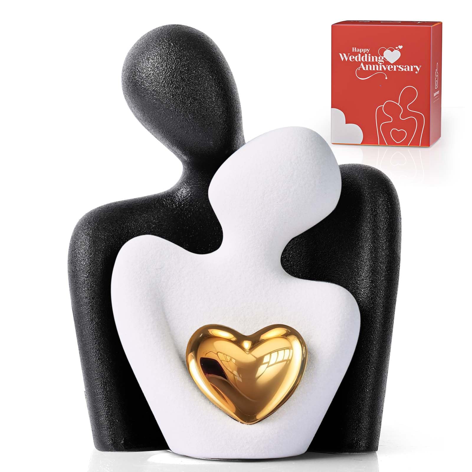 Mini Couple Statue Gift for Him Her, Romantic Anniversary Wedding ...