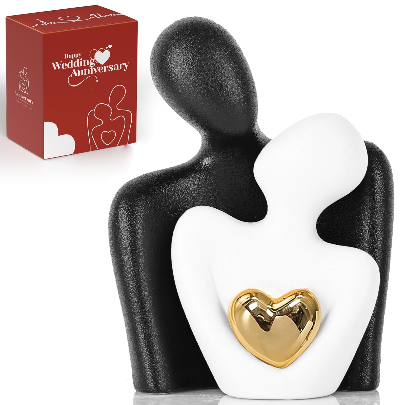 Mini Couple Statue Tv Stand Decor Items for Room, Abstract Sculpture ...