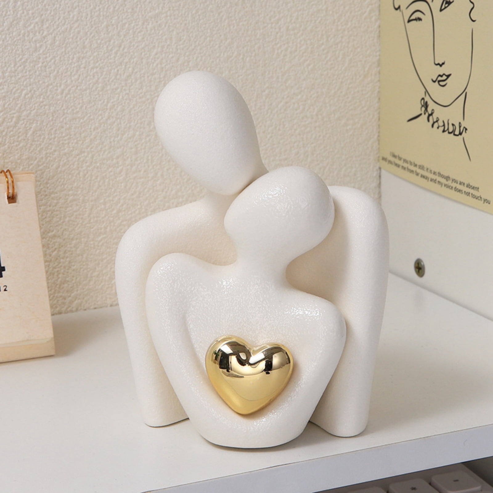 Mini Couple Statue Tv Stand Decor for Living Room,Abstract Bedroom ...