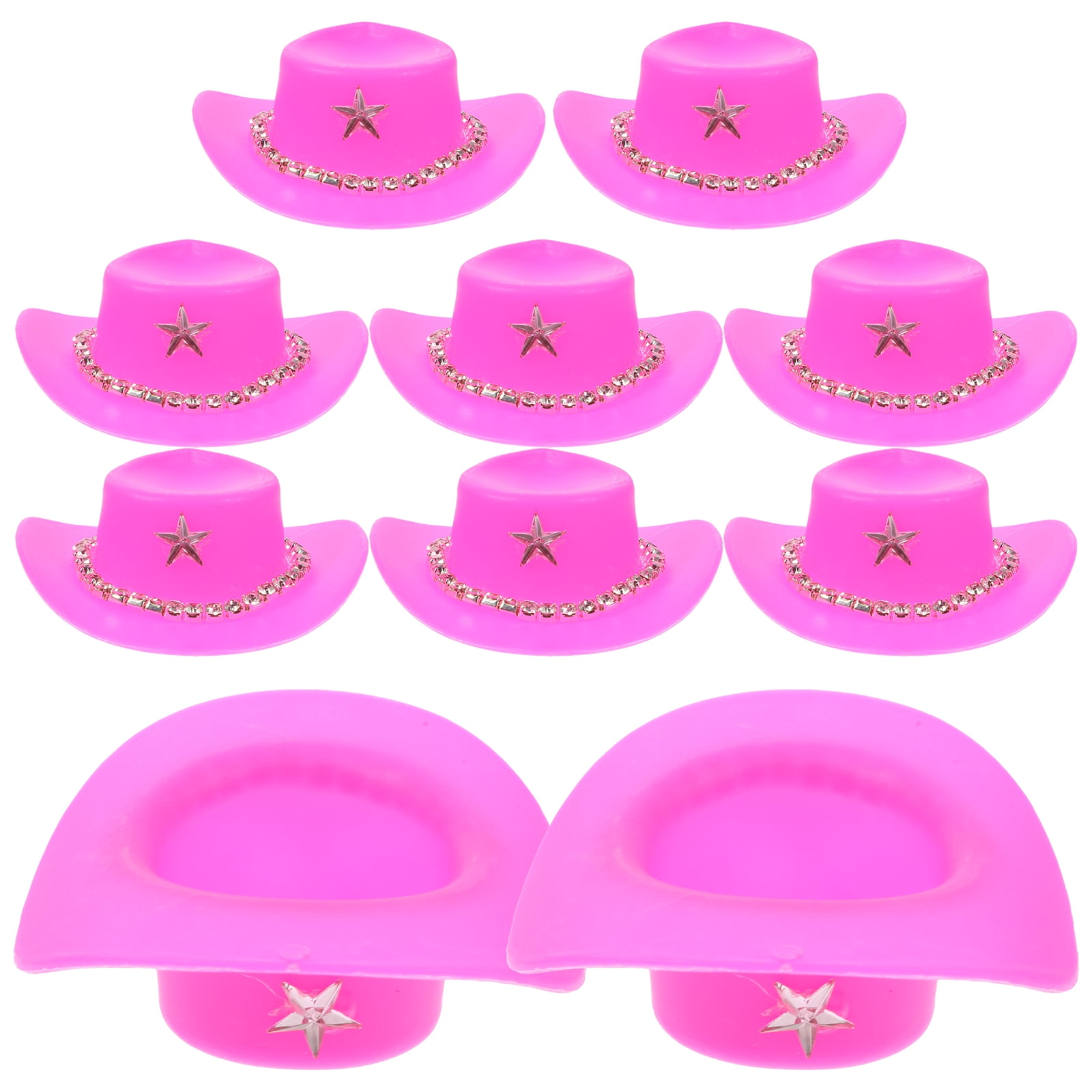 10pcs Miniature Hats for Decoration Small Cowgirl Hat Doll House ...