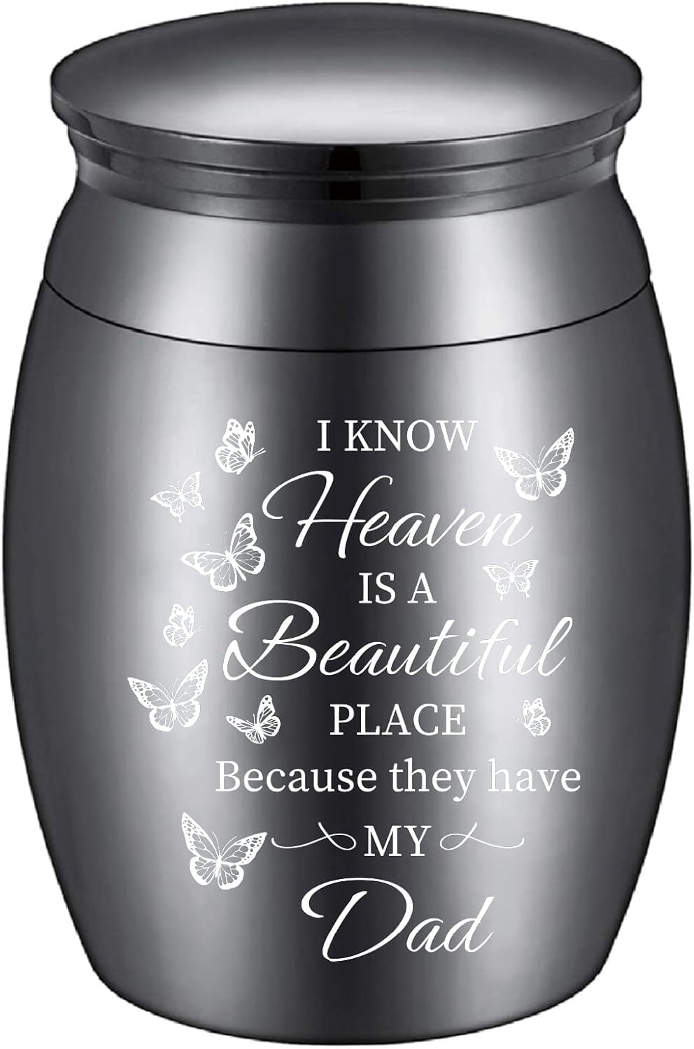 Mini Cremation Urn Small Keepsake Urns Ashes Holder Black Butterfly ...