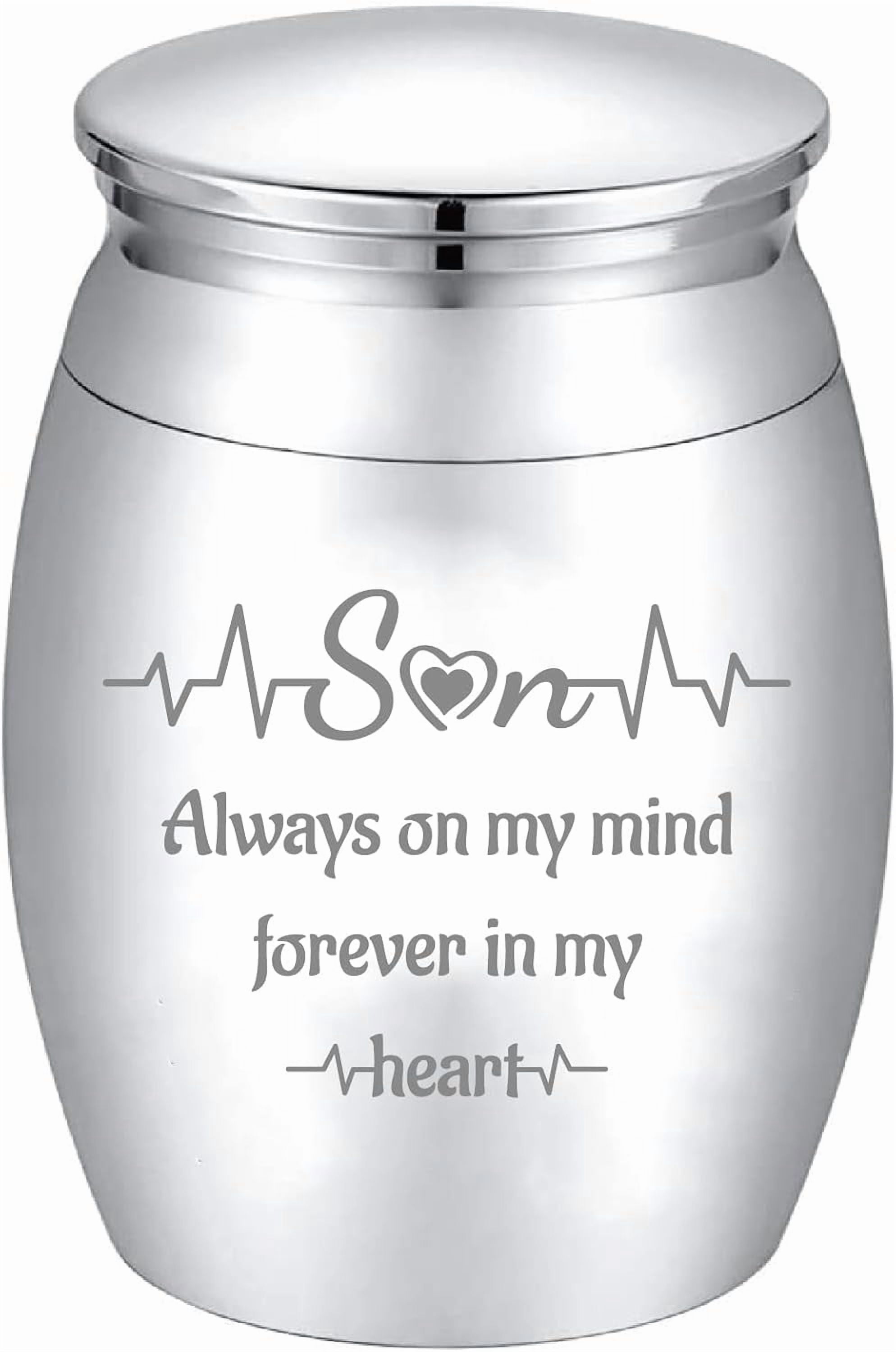 Mini Cremation Urn Small Keepsake Urns Ashes Holder Silver Alloy ...